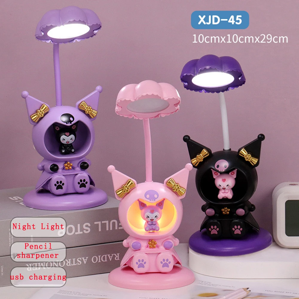 Kuromi-Led-Desk-Lamp-With-Pencil-Sharpener-Foldable-Light-Cute-Desk ...