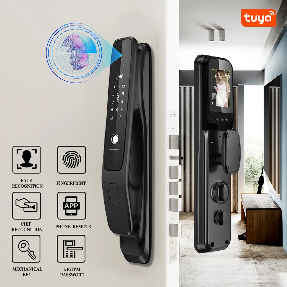 PHIPULO-Tuya-3D-Face-Digital-Electronic-Lock-Security-Smart-Door-Lock ...