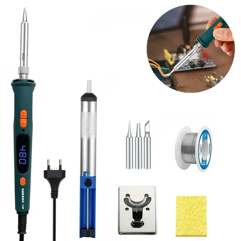 120W-Digital-Soldering-Iron-Kit-Repair-Soldering-Tool-Set-Electric ...