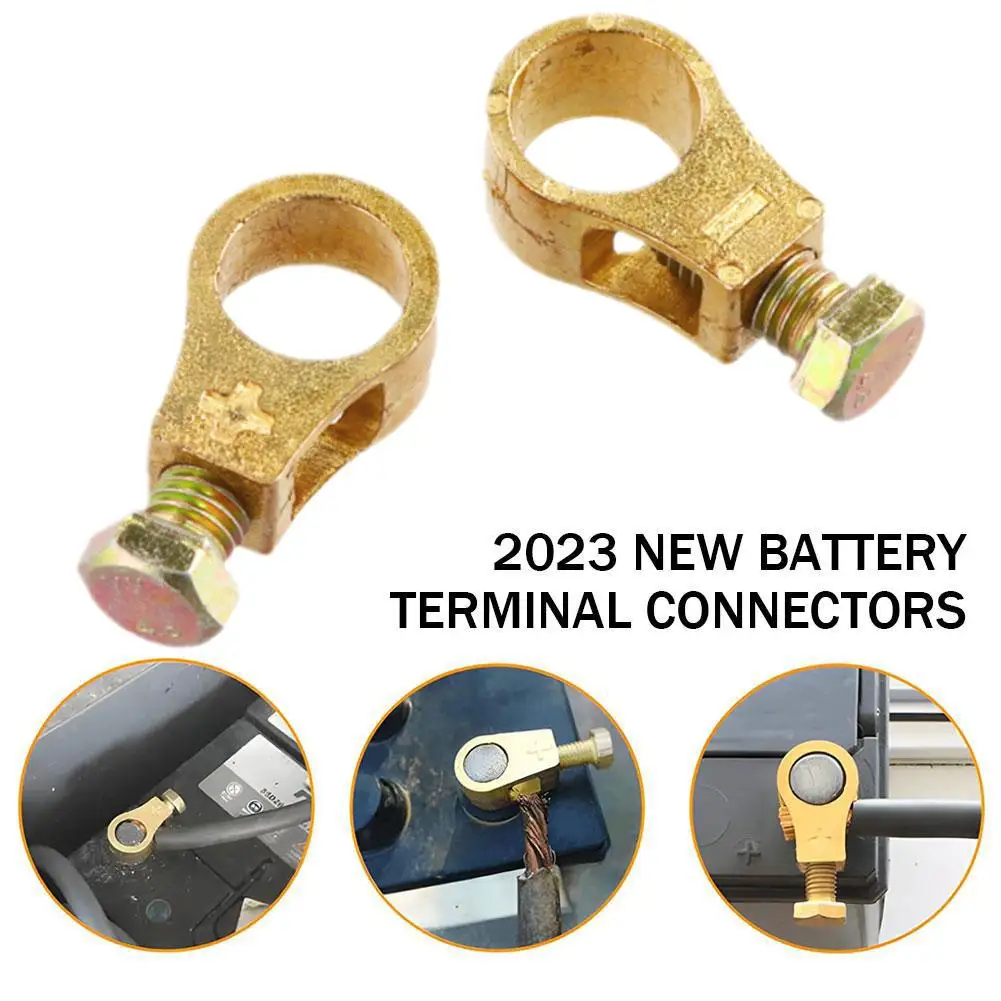1-2-Pairs-Car-Battery-Terminal-Wire-Cable-Clamp-Pure-Top-Post-Battery ...
