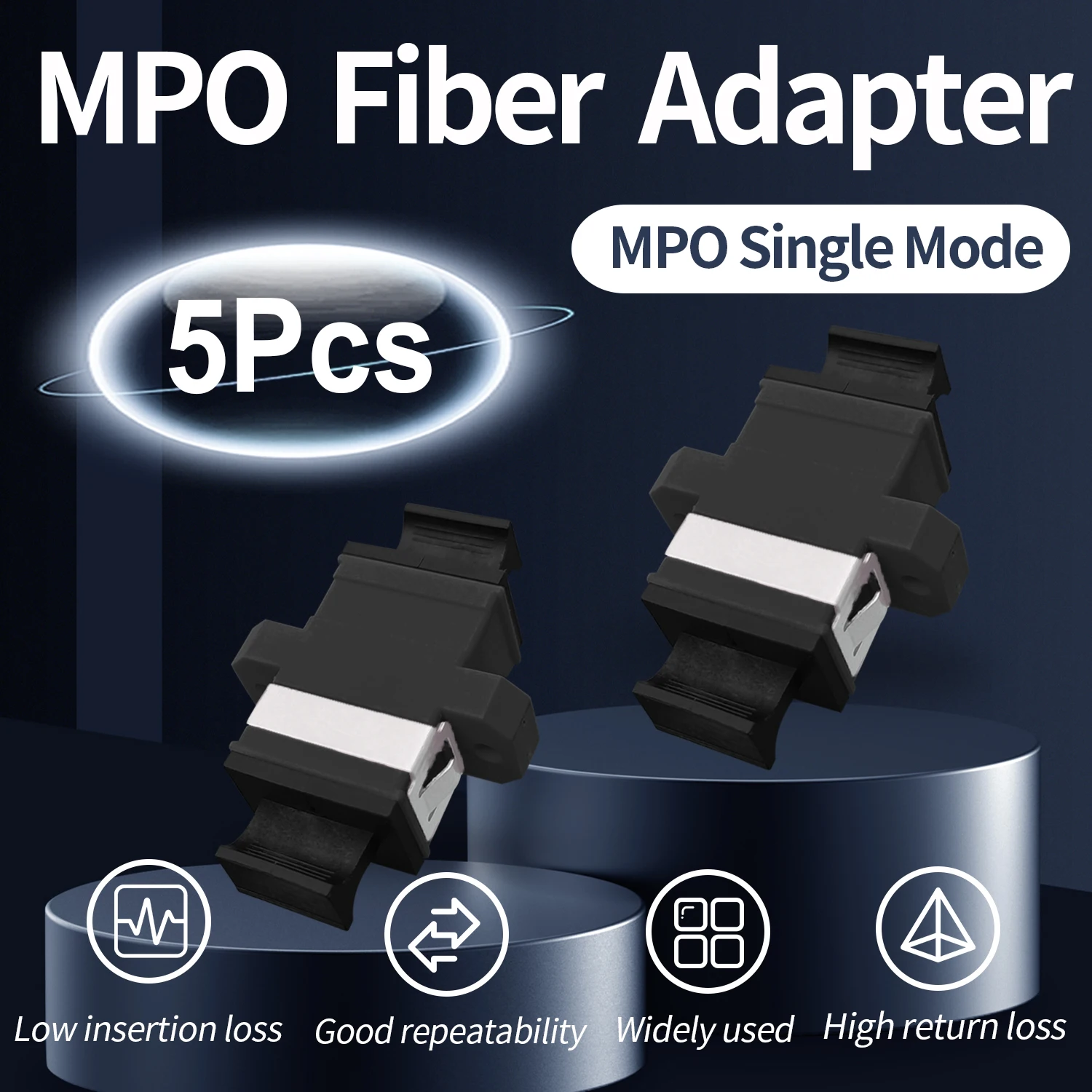 5Pcs-MPO-Fiber-Optic-Couplers-Key-up-to-Key-Down-MPO-Connector-Adapter ...