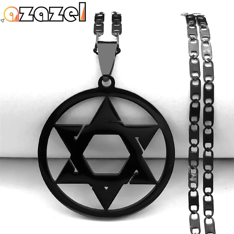 Magen-Star-of-David-Gothic-Jewish-Necklace-Women-Men-Stainless-Steel ...