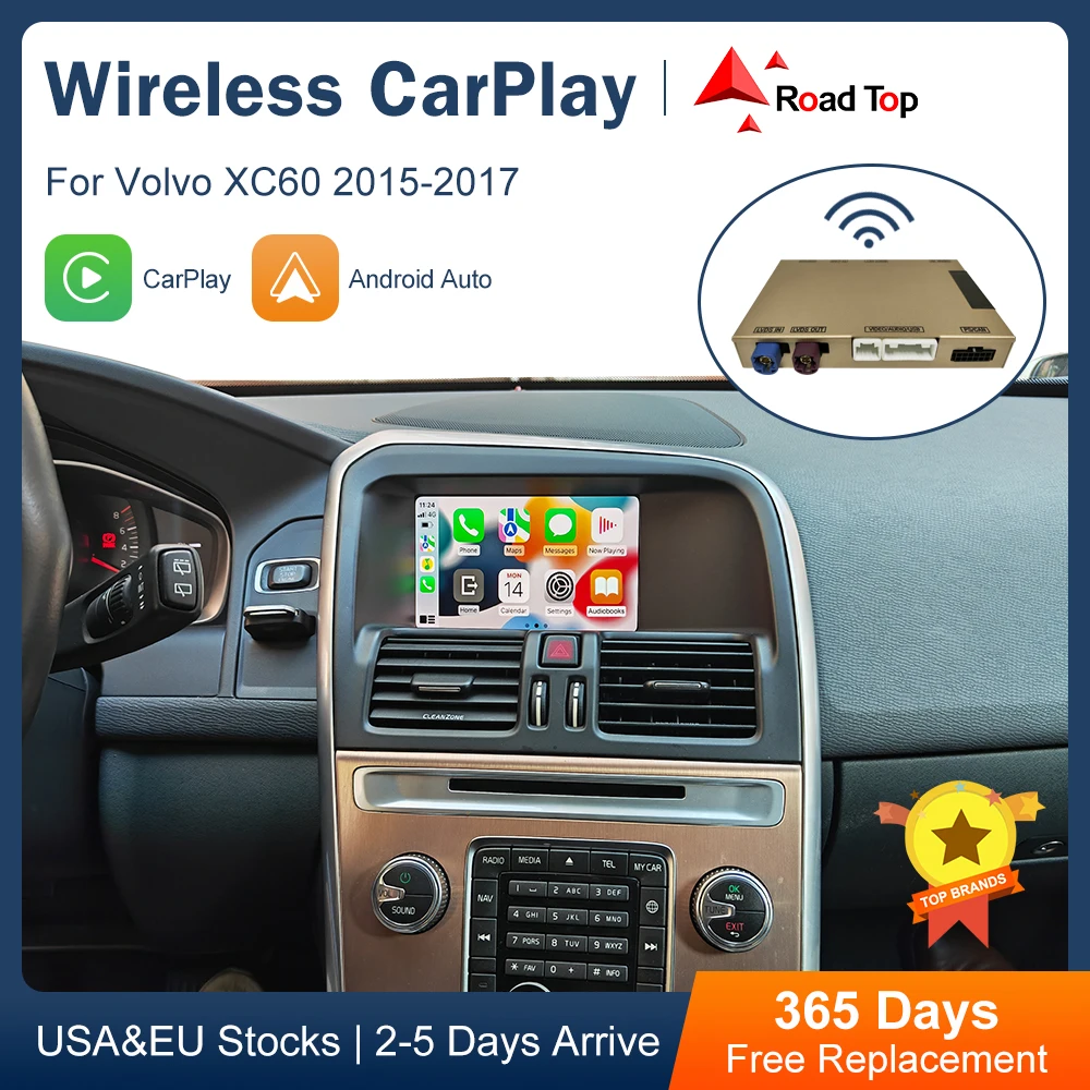 Road-Top-Wireless-CarPlay-for-Volvo-XC60-2015-2017-Accessories-Android ...