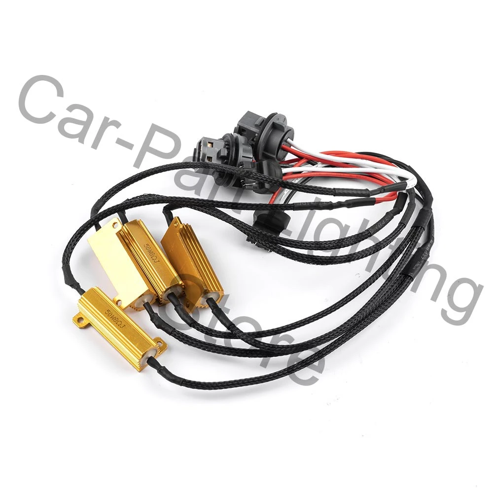 2pcs 7443 7440 W21/5w Socket 50w 8ω 8ohm Aluminum Power Metal Shell ...