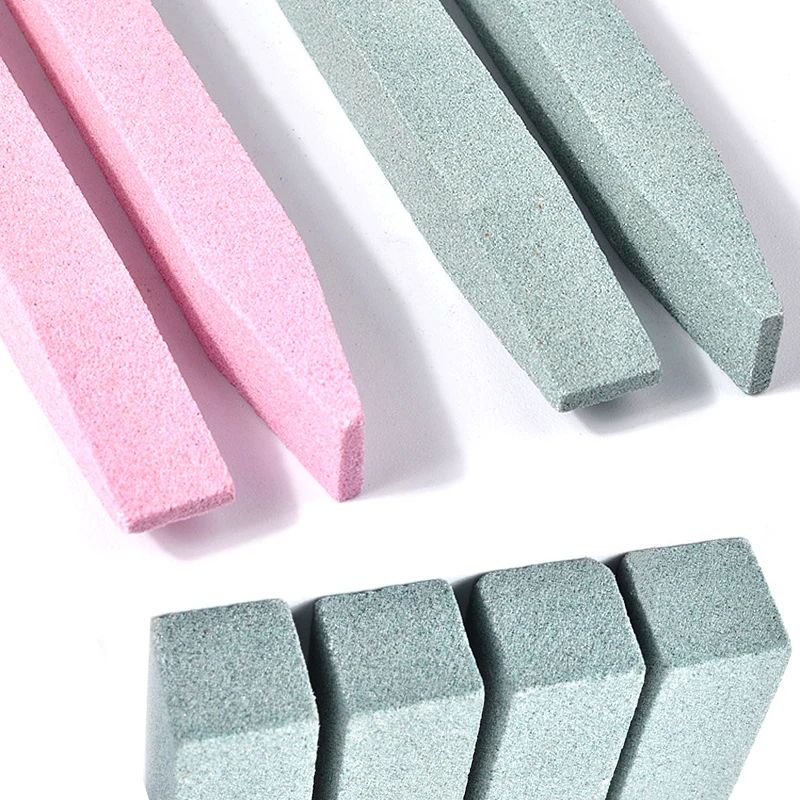 5/10 Pcs Pink,Green Stone Nail Files Grinding Stone Bar File Cuticle ...