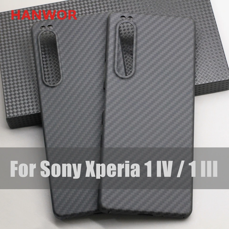 HANWOR Real Carbon Fiber Protective Case for Sony Xperia 1 III IV High ...
