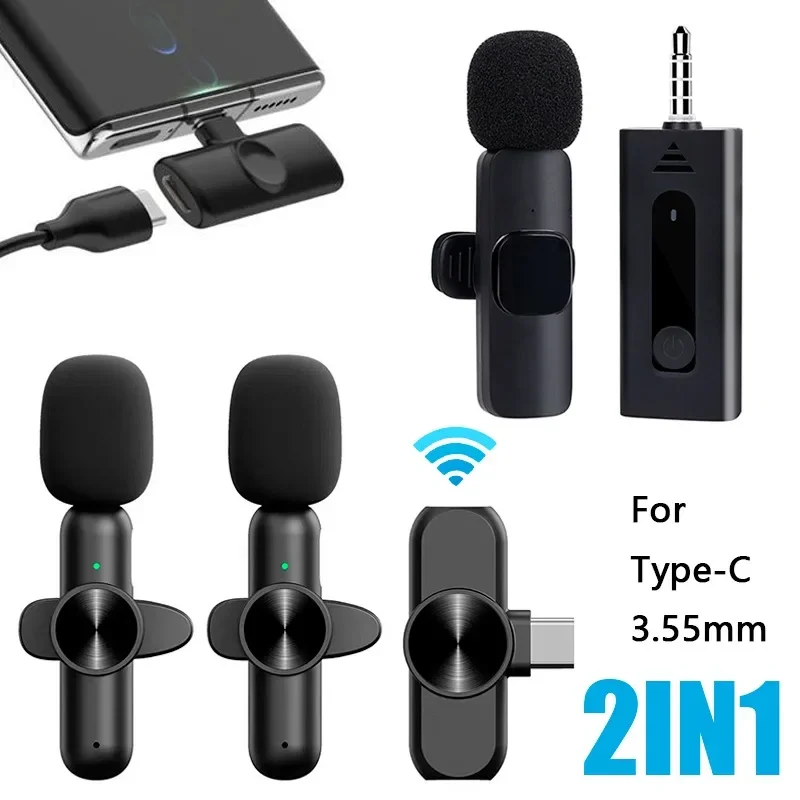 Wireless-Lavalier-Mini-Portable-Microphone-Live-Audio-Video-Recording ...