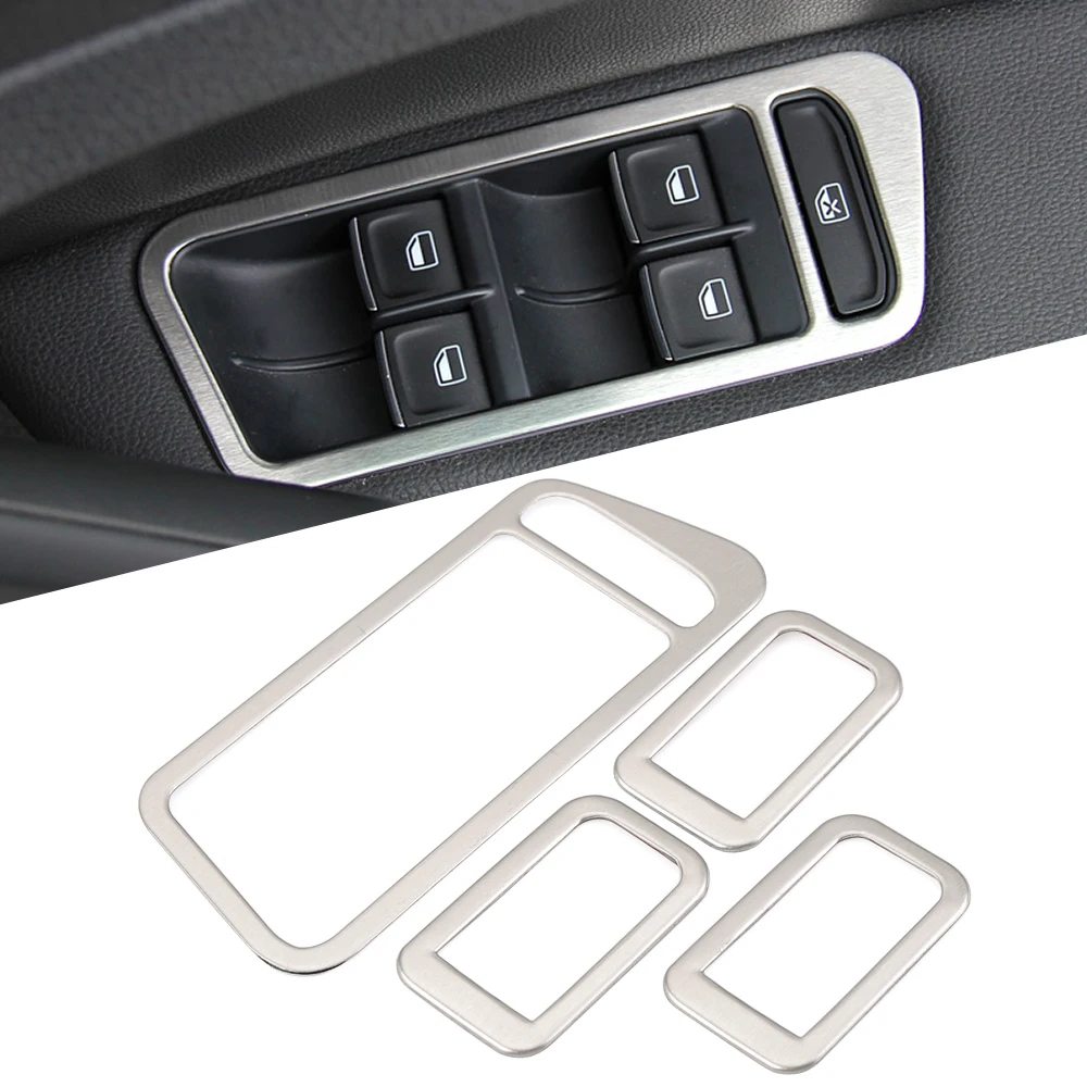 4pcs-set-Car-Interior-Stainless-Steel-Armrest-Decoration-Trim-Cover-For ...