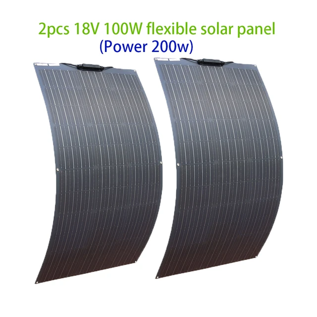 solar panel kit complete or 18V Flexible Mono Photovoltaic 100W 200W ...