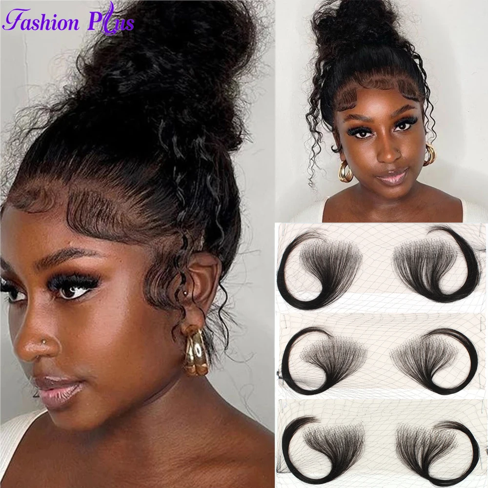 4pcs Hd Lace Baby Hair Stripes Human Hair Swiss Virgin Hd Baby Hair ...