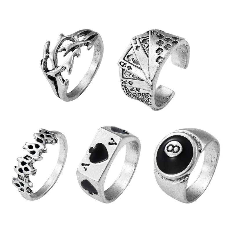 5-Pieces-Unique-Design-Billiards-Ring-for-Men-Playing-Poker-Card ...