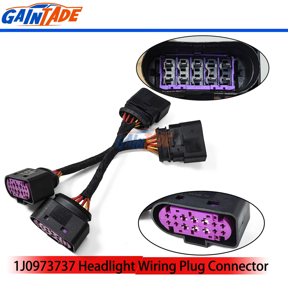 Conector de clavija de cableado de lámpara de faro de 10 pines a 14 ...