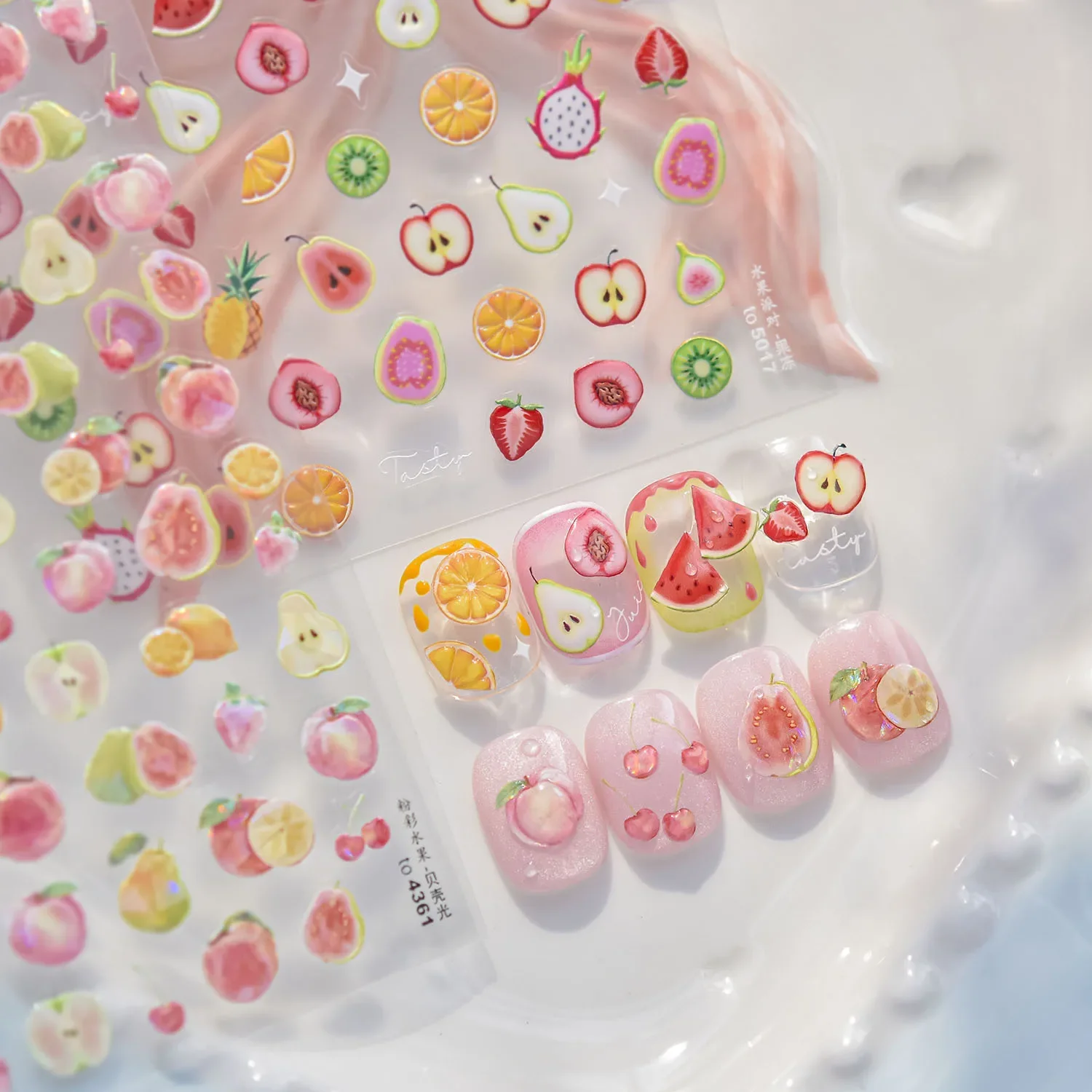 Набор наклеек для ногтей JUMEWZC Colorful Fruit | AliExpress