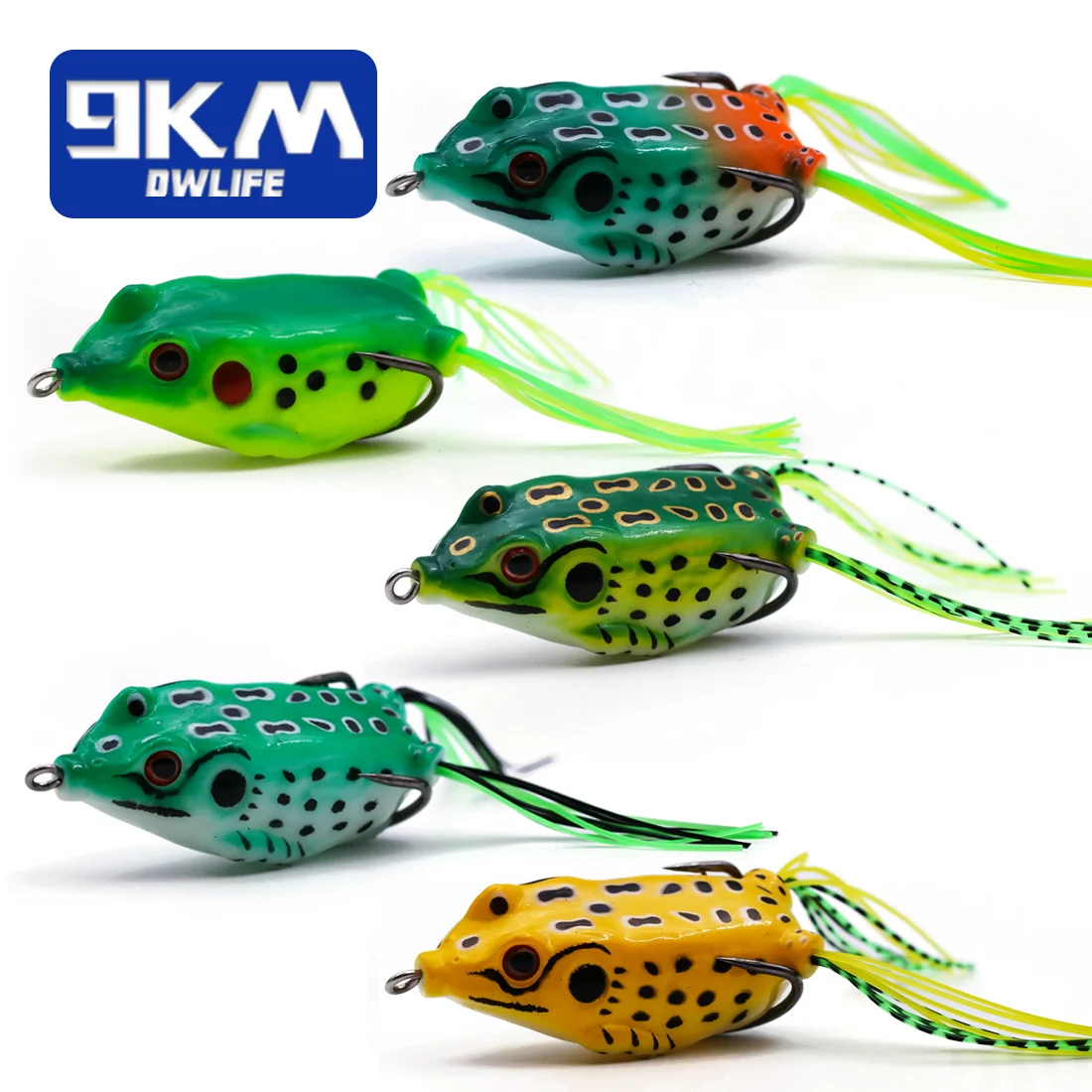 Topwater-Frog-Lures-6-14g-Fishing-Lures-Bass-PVC-Fork-Tail-Frog ...