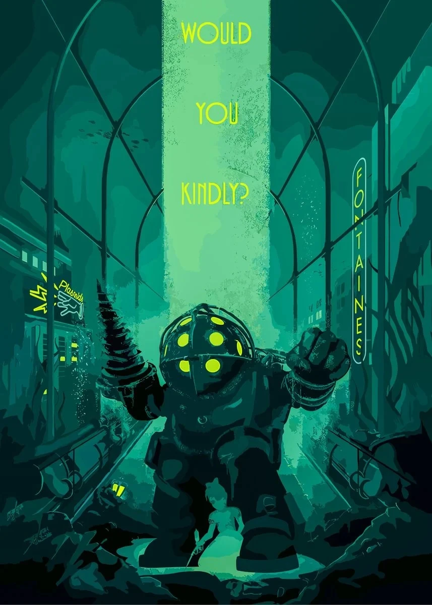 Póster de Bioshock Rapture con diseño de fan art, pintura en lienzo ...
