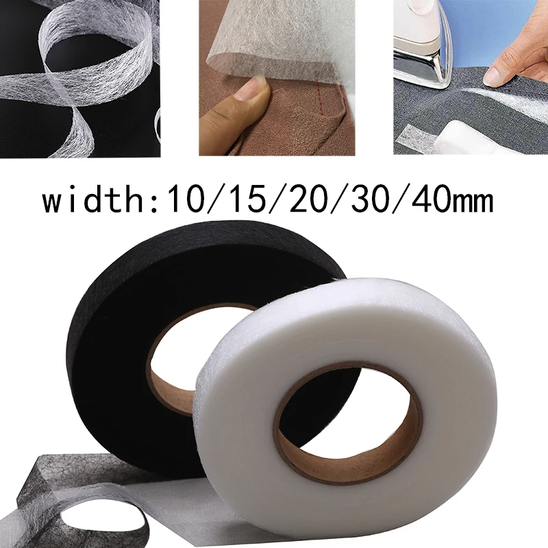 70Yards-Black-White-Double-Sided-Hot-Melt-Adhesive-Garment-Fusible-Interlining-Tape-DIY-Clothes ...