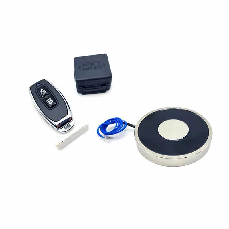 Solenoid Electromagnet Wireless Remote Control 12V Cylinder Electric ...