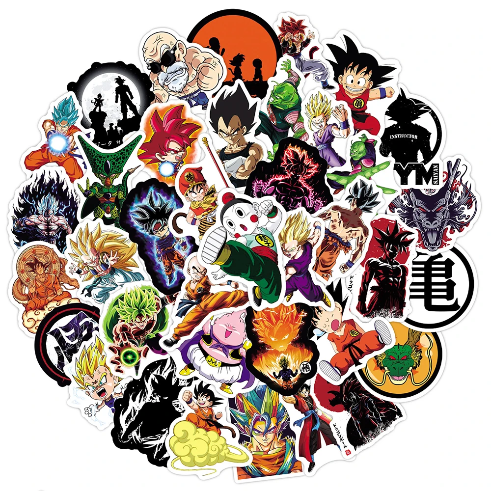 10/30/50PCS Dragon Ball Cool Anime Stickers Decals Decoration DIY Phone ...