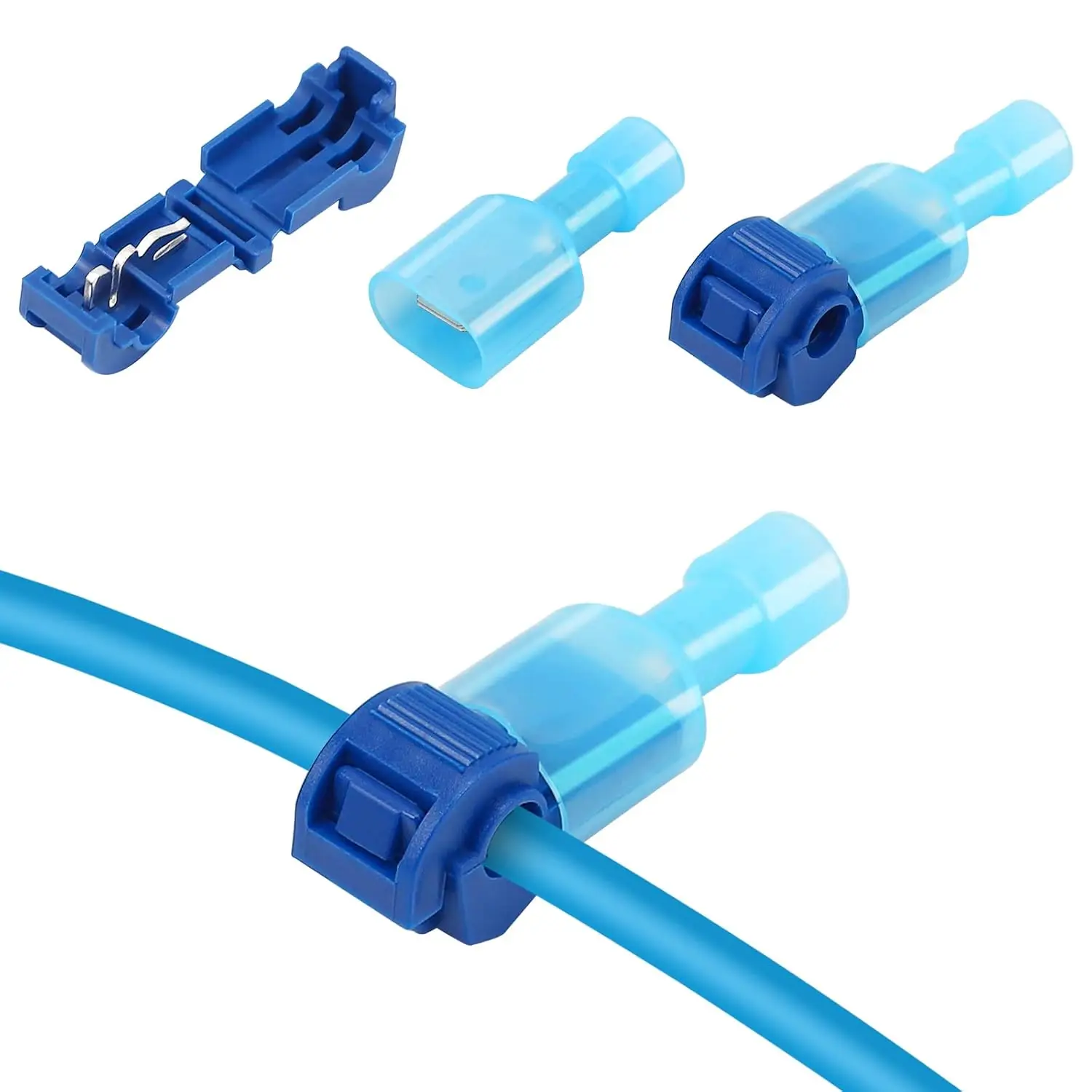 20-100PCS Quick Splice Wire Terminals T-Tap Self-stripping with Nylon ...