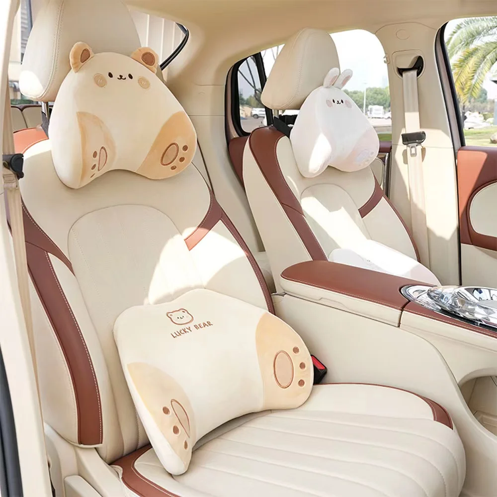 2024-New-Memory-Foam-Cartoon-Car-Lumbar-Cushion-Seat-Back-Waist-Support ...