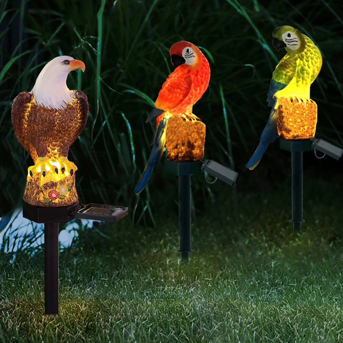 Eagle-Shaped-Solar-Led-Light-Outdoor-Garden-Lawn-Lamps-Solar-Parrot ...