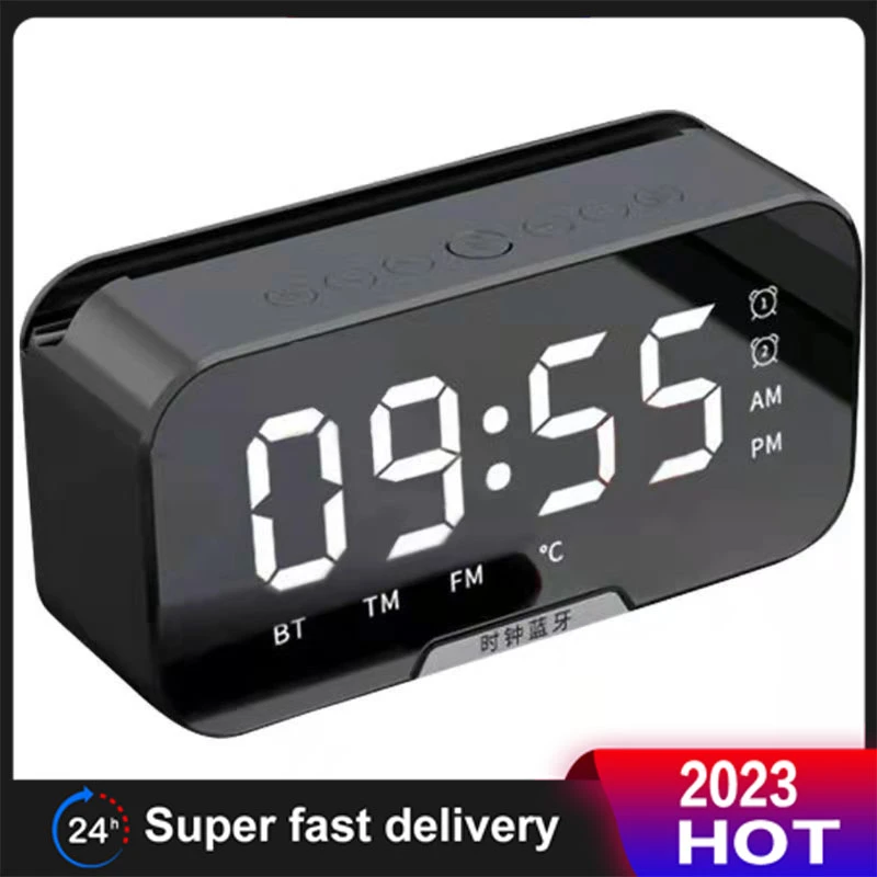 Speaker Support Tf Card Wireless Fm Radio Alarm Clock Headphone ...