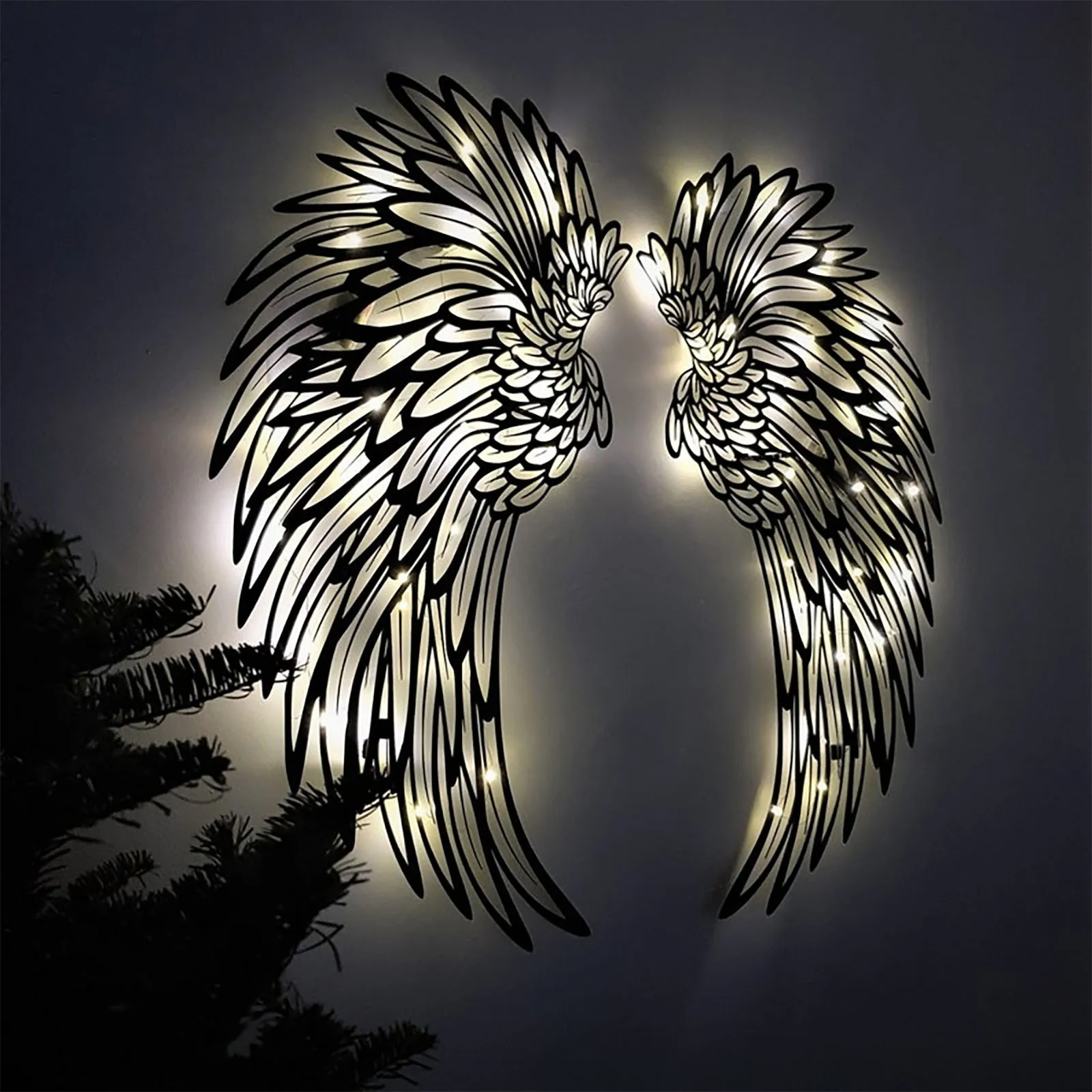 Ailes d'Ange en Métal, Sculpture Murale, Illuminer le Mur, Ailes d'Ange ...