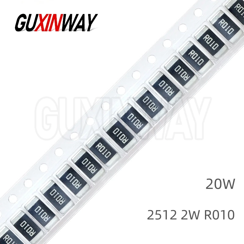 20PCS 2512 SMD 합금 저항기 2W 1% R001 R002 R005 R008 R010 R015 R020 R025 ...