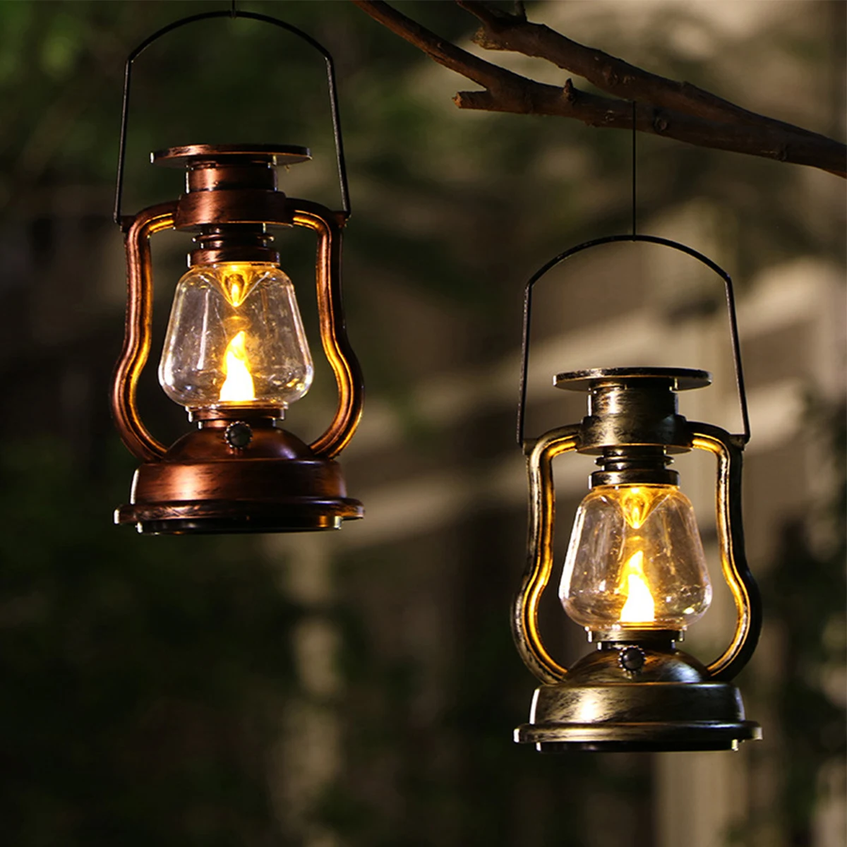 Revolving-Lantern-Emulate-Retro-Kerosene-Lamp-LED-Solar-Light-Home ...