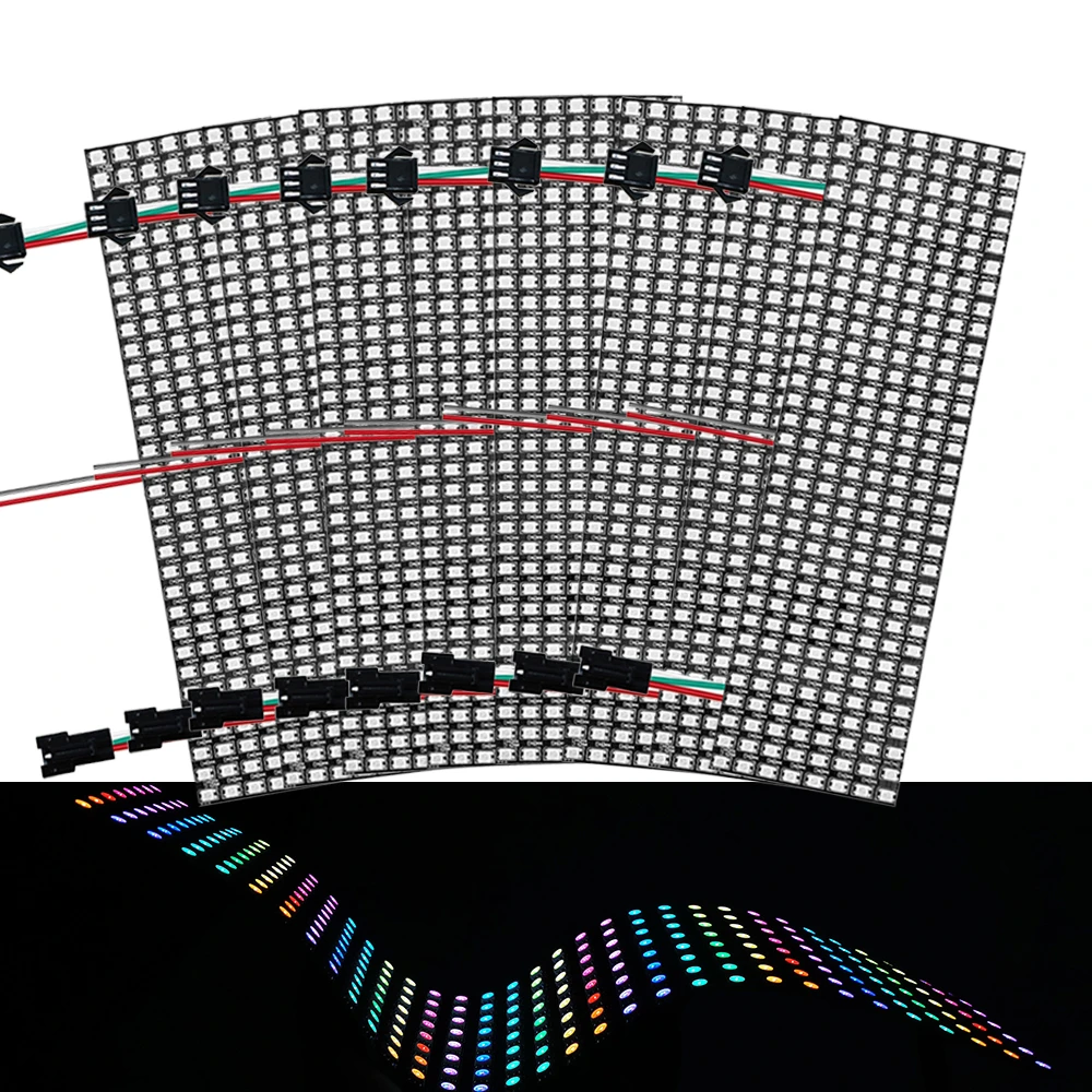 DC5V WS2812B Individually Addressable LED Panel WS2812 Digital Flexible ...
