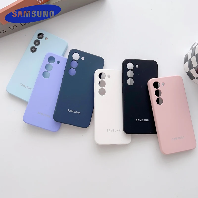 Samsung s23 caso de silicone líquido sedoso macio toque capa protetora ...