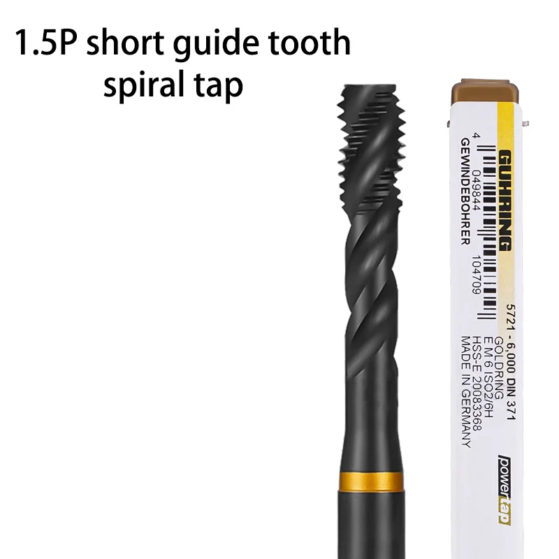 German-spiral-tap-1-5-short-guide-tooth-M3-m10-stainless-steel-with ...