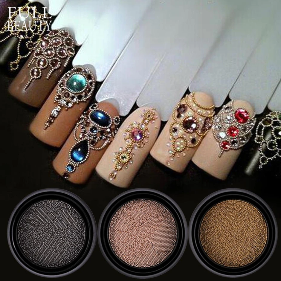 0.4/0.6mm Mini Small Stainless Steel Beads Nails Art Decorations Gun ...