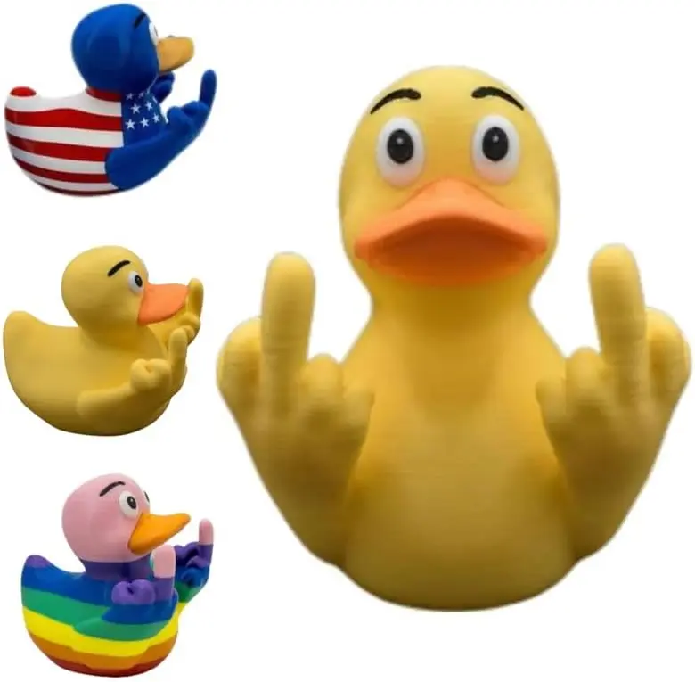 Finger-Duck-Rubber-Ducks-Finger-with-Us-Flag-Pattern-Small-Yellow-Duck ...