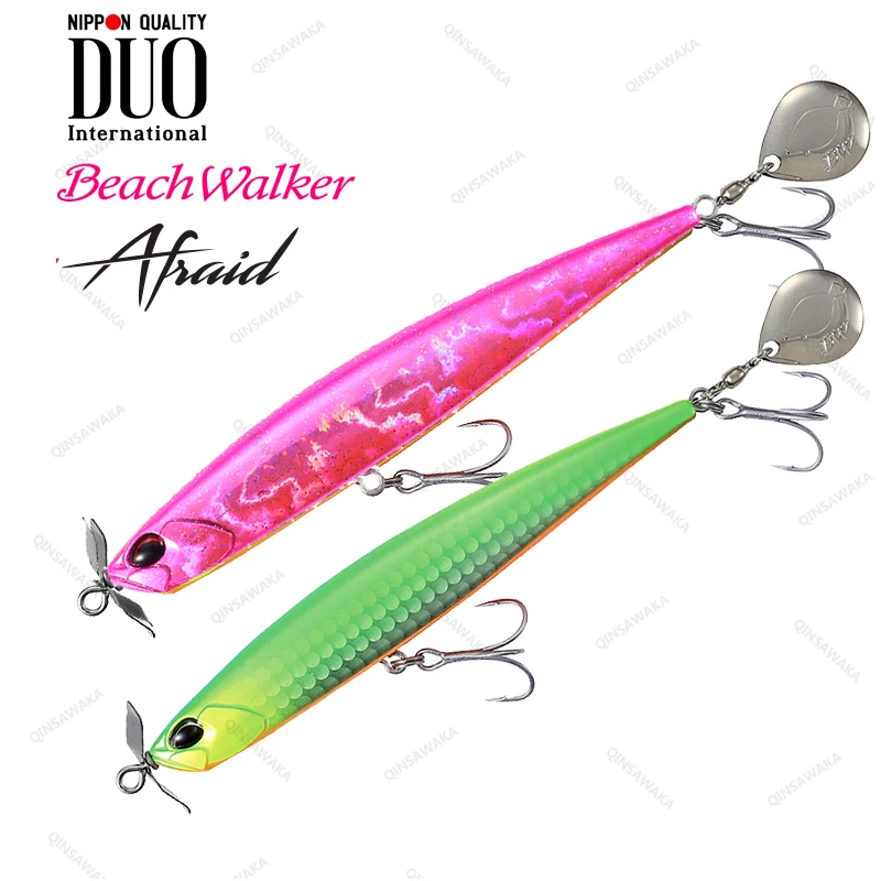 Japan DUO Beach Walker Afraid 110mm 27g Deep SINKING PROPBAIT 장거리 송어 배스 루어 낚시 미노 바닷물 텅스텐, 일본산 ...