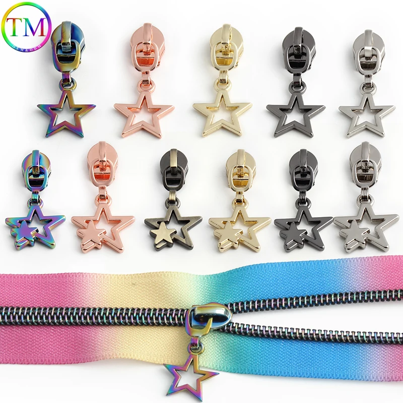 A-star-Double-stars-5-Zippers-Sliders-for-Sewing-Nylon-Zipper-Heads-Bag ...