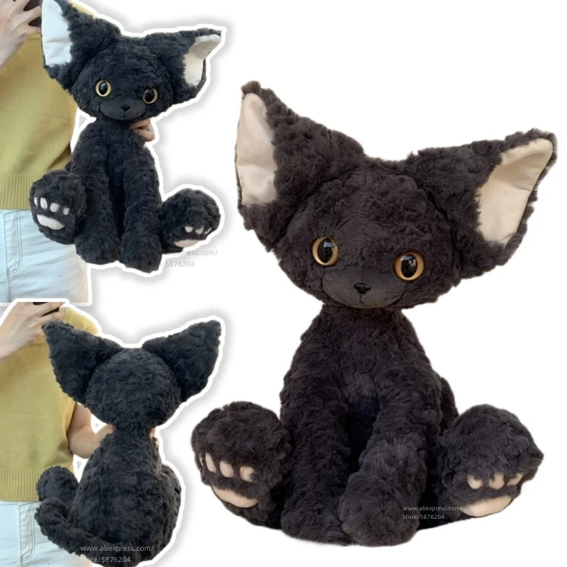 Swag Cool Devon Rex Cat Plushie Stuffed Curly Hair Spirit Of Black Cats ...