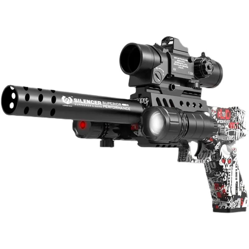 New Glock M1911 Graffiti Toys Gun Shell Ejection Airsoft Pistol Soft ...