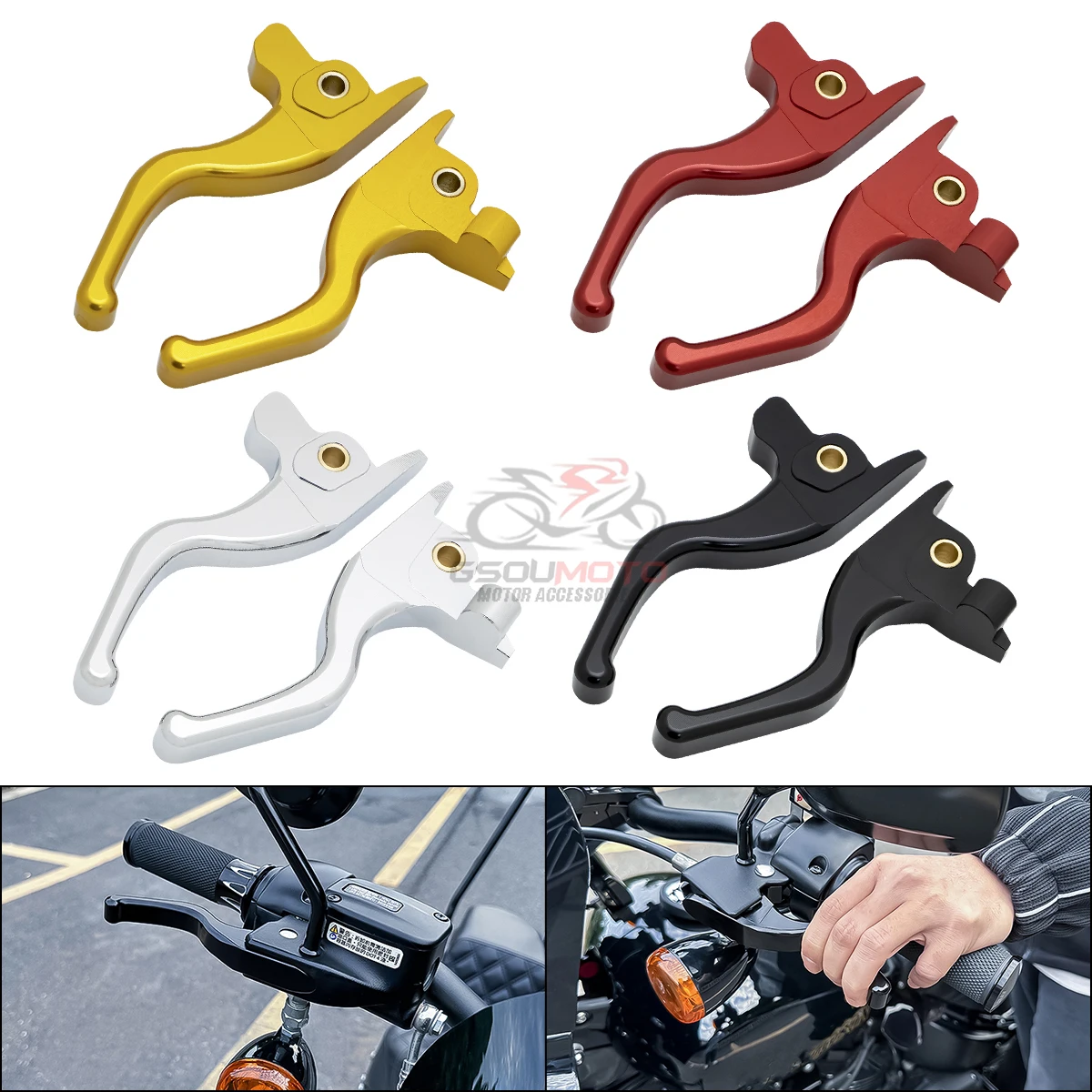 Motorcycle Handle Brake Clutch Levers For Harley Touring Electra Road ...