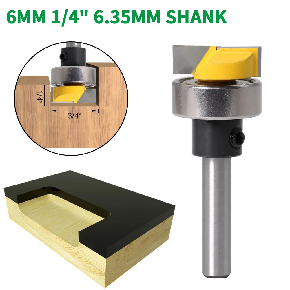 1PC-1-4-6-35MM-6MM-Shank-Milling-Cutter-Wood-Carving-Template-Trim ...