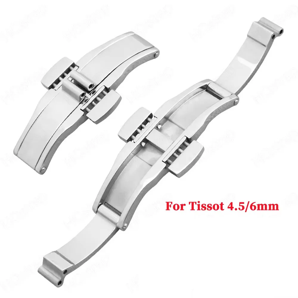 4-5mm-6mm-Stainless-Steel-Buckle-for-Tissot-Double-Push-Butterfly ...
