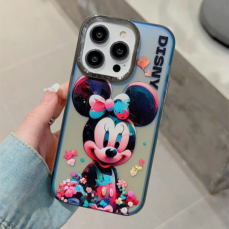 Luxury-Blue-Light-Mickey-Minnie-Mouse-Phone-Case-For-iPhone-15-14-13-12 ...