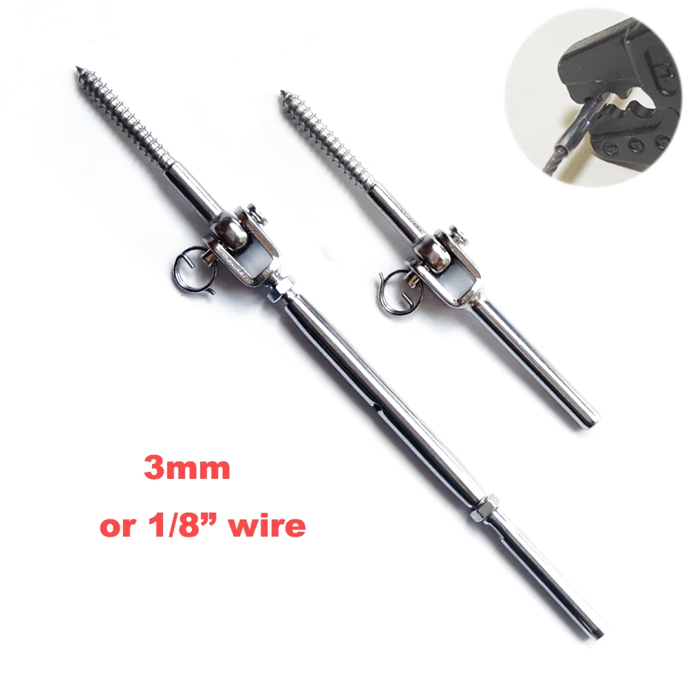 3mm and 1 8 Cable Railing Kits Hardware Stainless Steel 316 1pc Fork