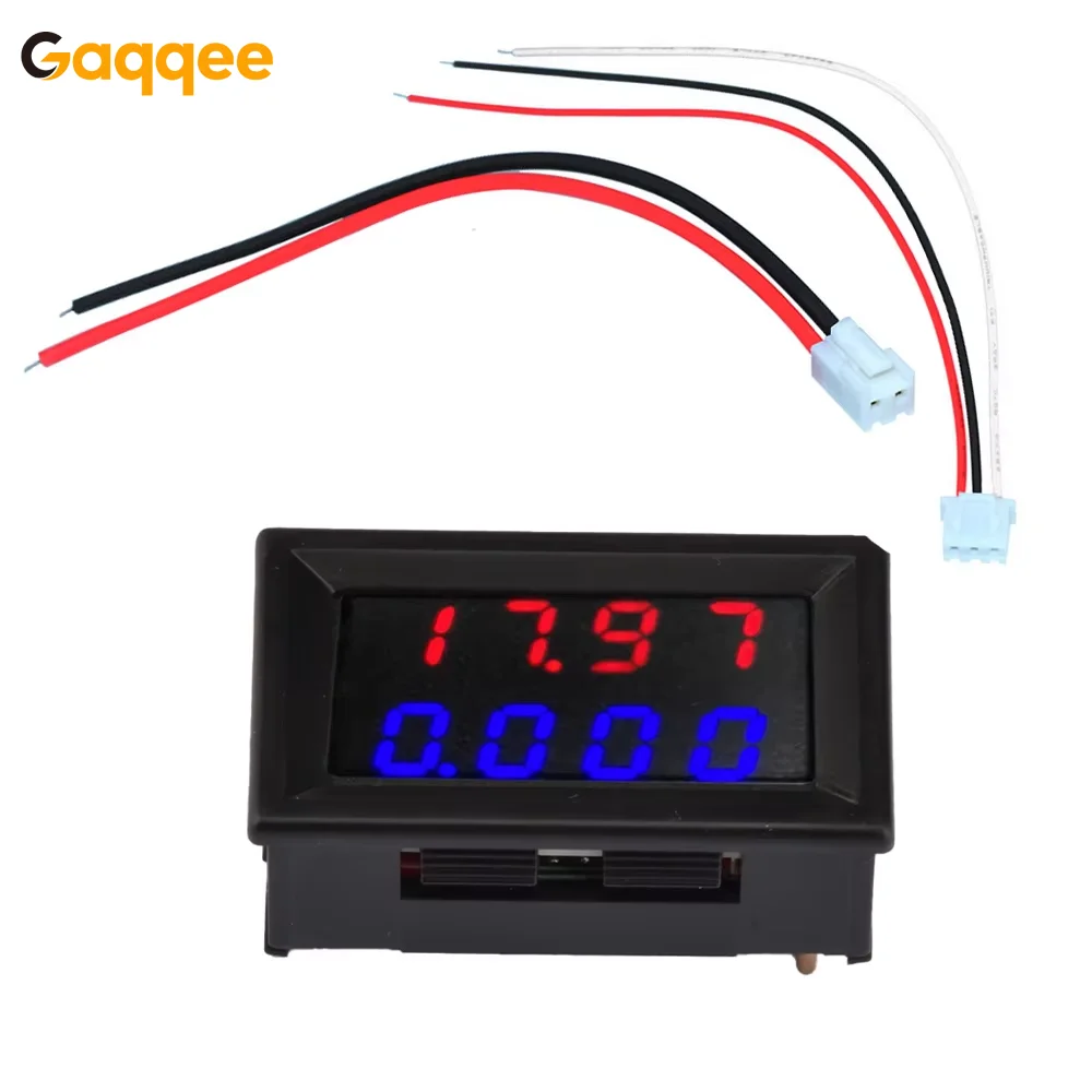 DC 500V 10A Digital Voltmeter Ammeter Voltage Panel Meter Red/Blue LED ...