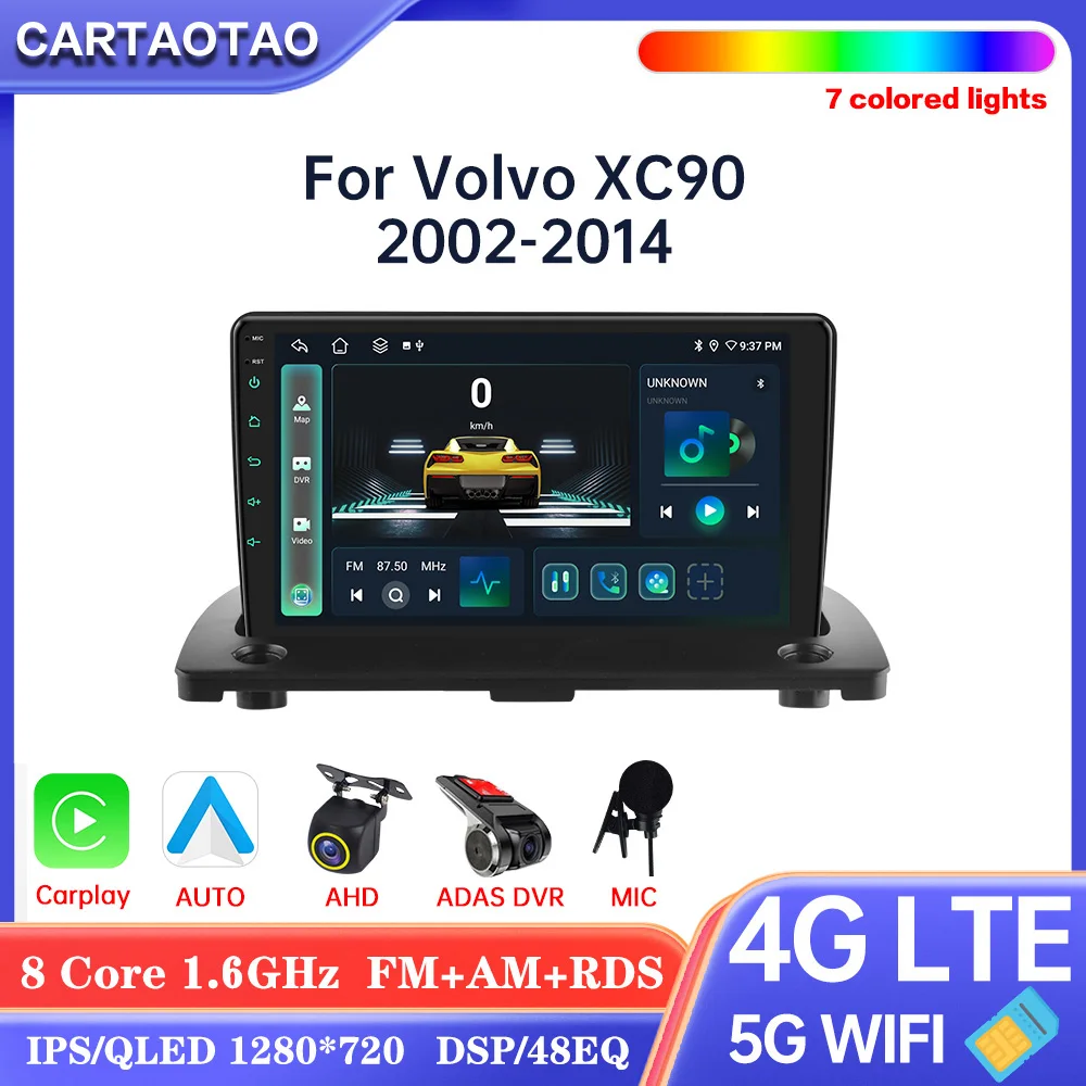 Android 13 For Volvo XC90 2002-2014 Car Radio DSP GPS Multimedia Video ...