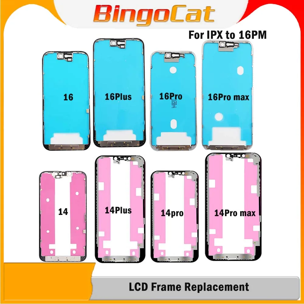 Novecel 10pcs OEM Phone LCD Screen Middle Chassis Frame For iPhone 16E ...