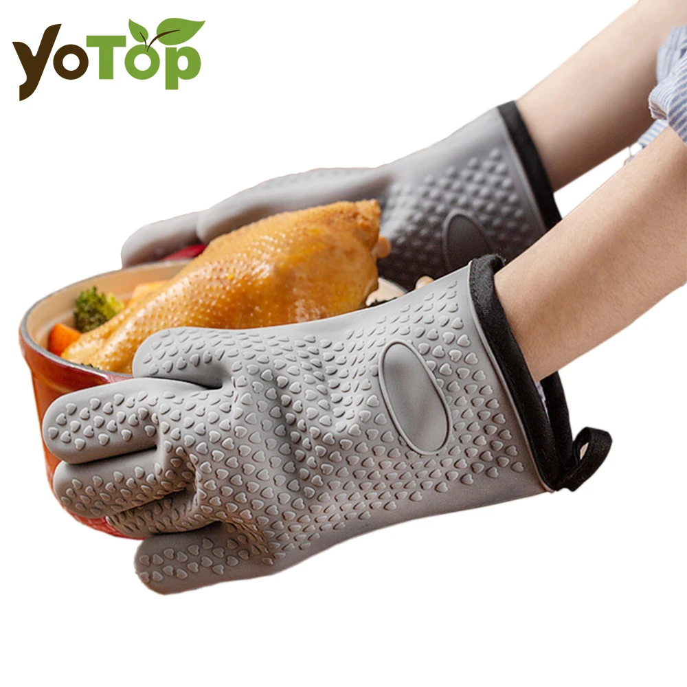 Heat-Resistant-Silicone-Gloves-Microwave-Oven-Baking-Gloves-Kitchen ...