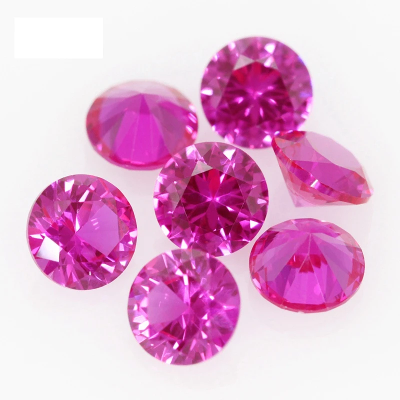 Natural-Pink-Gemstone-Sparkling-Round-Cut-12mm-6-0ct-Loose-Gemstone-VVS ...