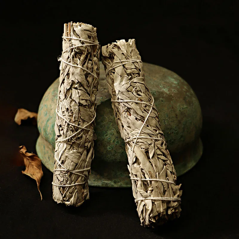 10cm Natural White Sage Grass Bundle Smudge Stick Pure Leaf Smoky ...