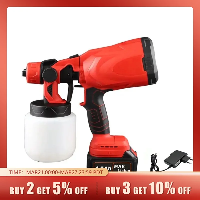 Electric-Spray-Gun-Cordless-with-Battery-Spray-Gun-Household ...